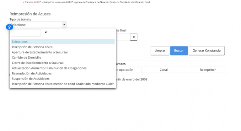 Descarga de acuse de movimientos en el RFC. – Consciencia colectiva